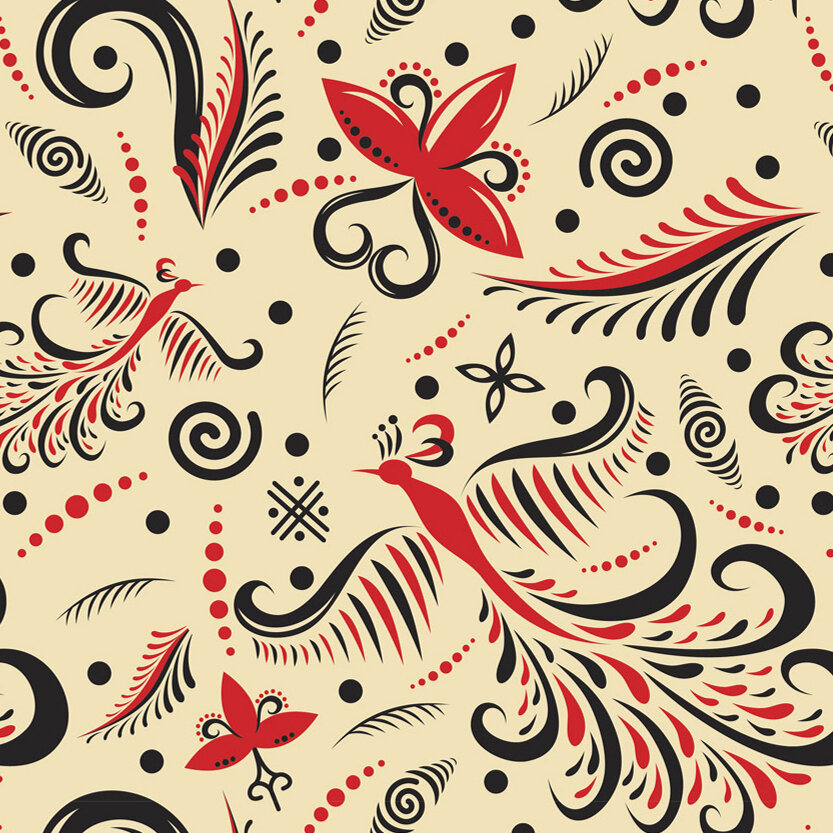 Мезенские узоры фасовка 50 x 50 см 135 г/кв. м ± 5 100% хлопок МУ-14 св. бежевый