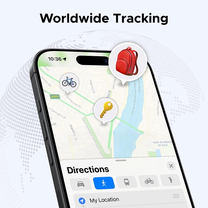 UGREEN SmartTag 4-Pack Black Bluetooth-трекер — фото 1