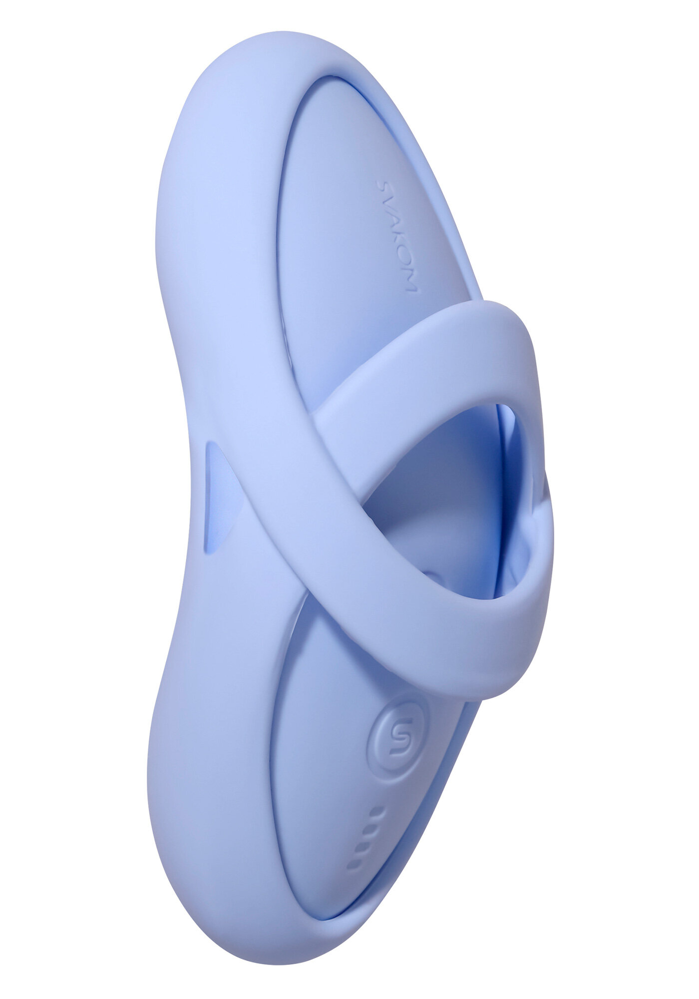 Интерактивный вибратор на палец с функцией нагрева Svakom Echo 2, голубой