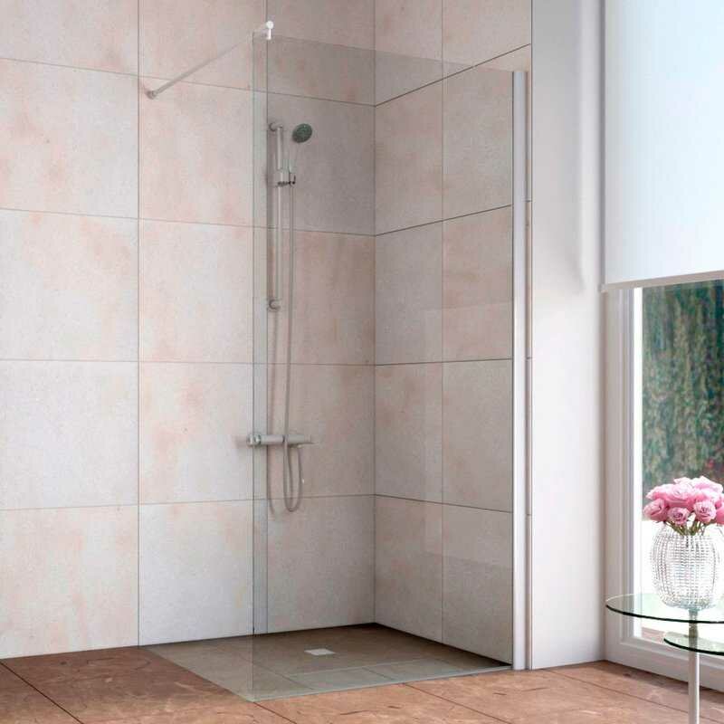 Душевая перегородка Vegas Glass EAF LUX 5 770x199 профиль белый, стекло прозрачное