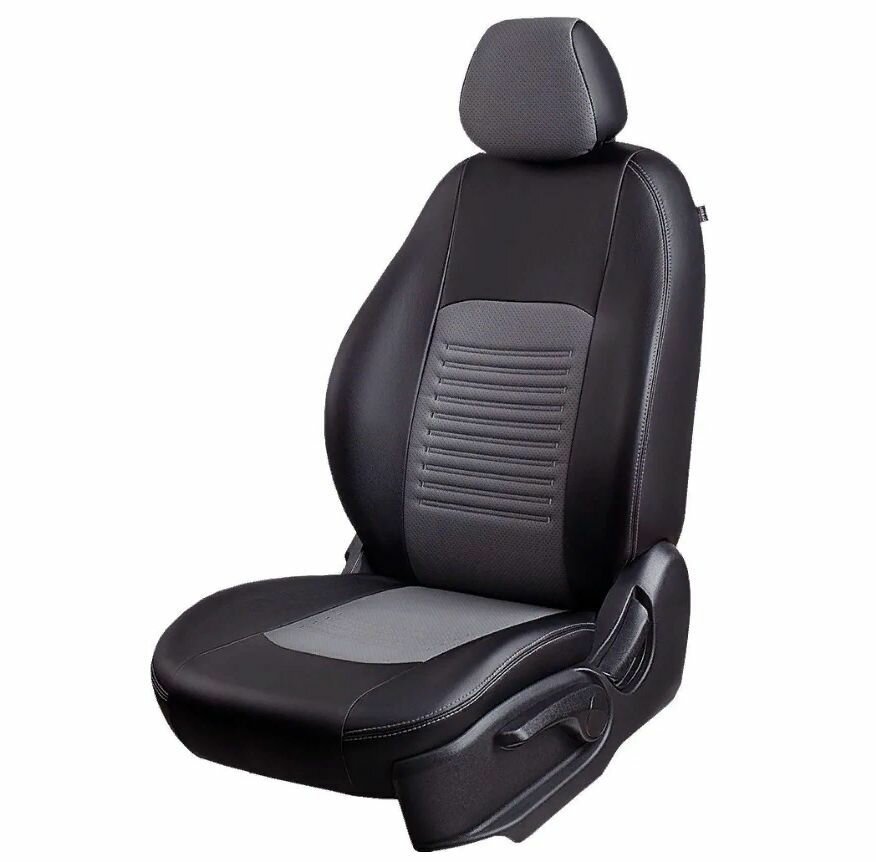Чехлы на сиденья LordAutoFashion Турин Haval Jolion (2020-) черно-серый