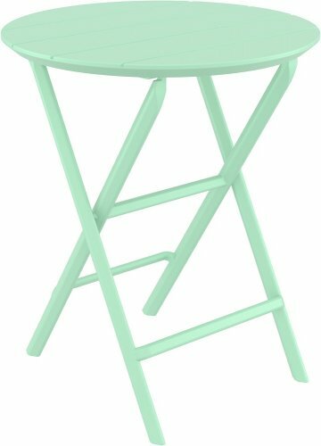 Стол пластиковый складной Siesta Contract Helen Folding Table Ø60 Опаловый зеленый
