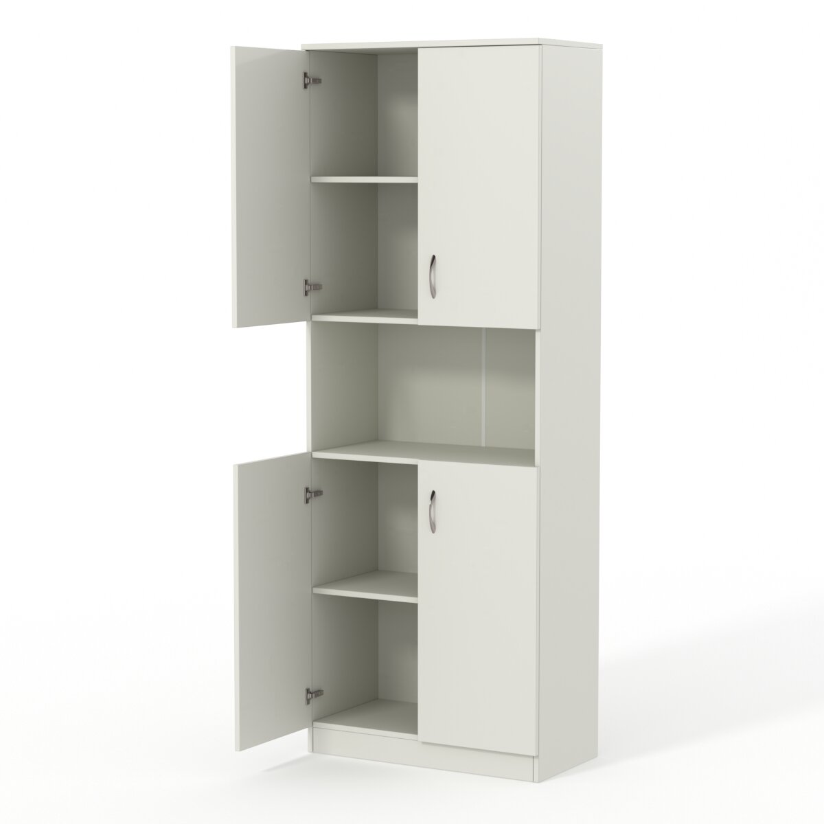 Шкаф офисный с нишей Ш-45-МП, Белый. Производитель товара - компания Westcom.