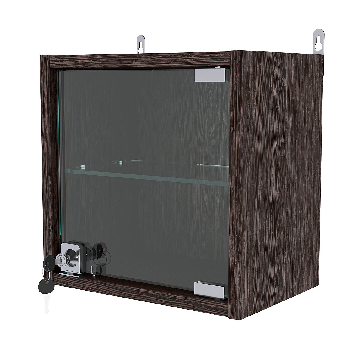 Витрина настенная "мини" 30*30*20, Дуб Венге. Производитель товара - компания Westcom.