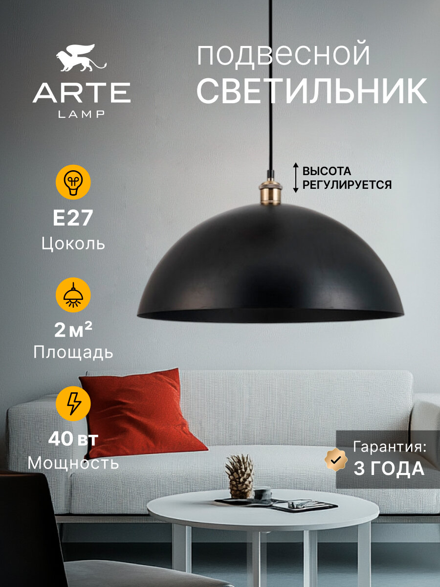 Подвесной светильник Arte Lamp CAPPELLO A7056SP-1BK