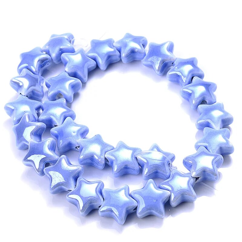 Керамические бусины-шармы 10 шт. Голубой, 10pcs, 120