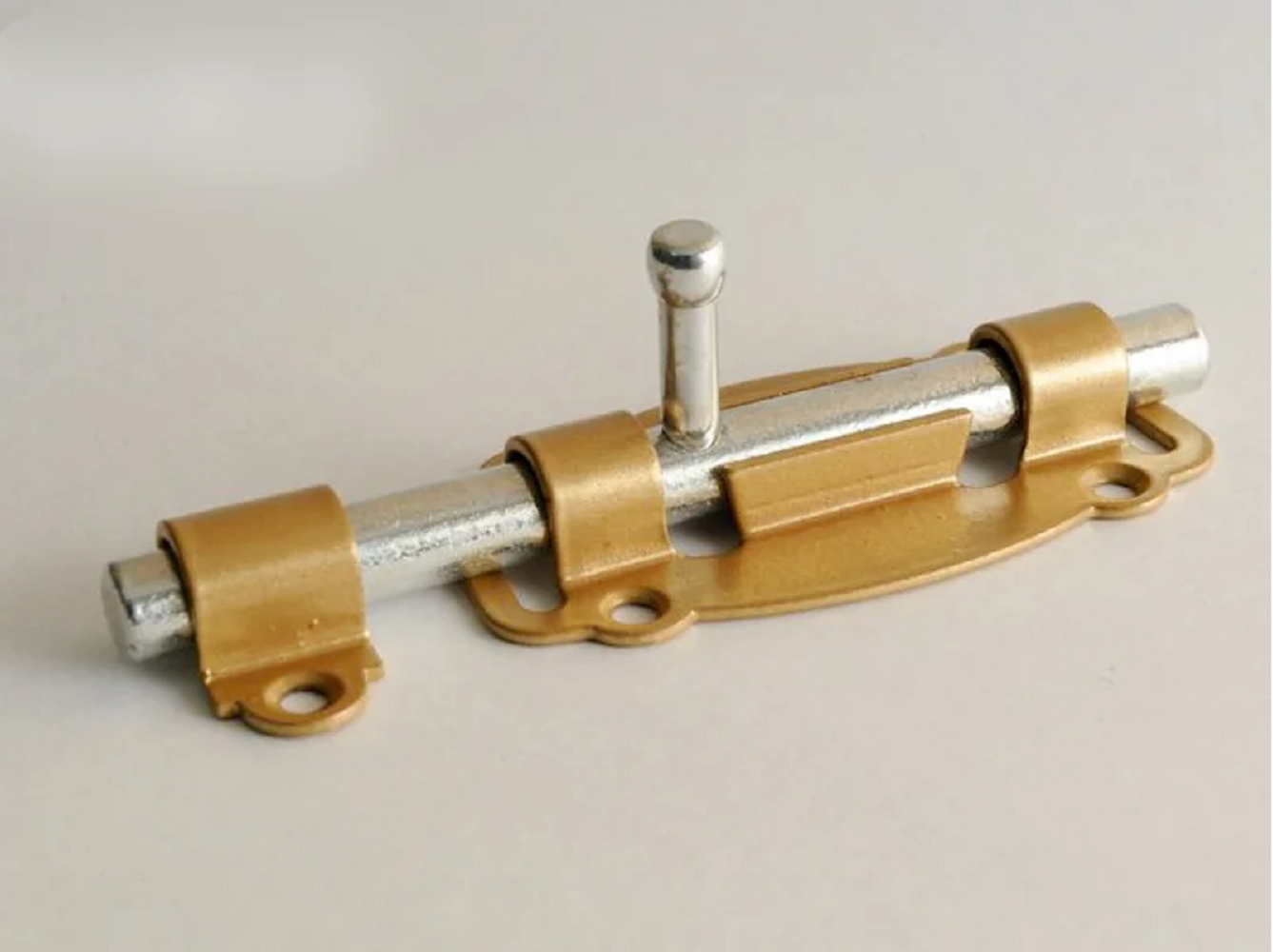 Задвижка дверная ноэз ЗД-100-Кр-SL, накладная, зол. металлик/цинк (25)