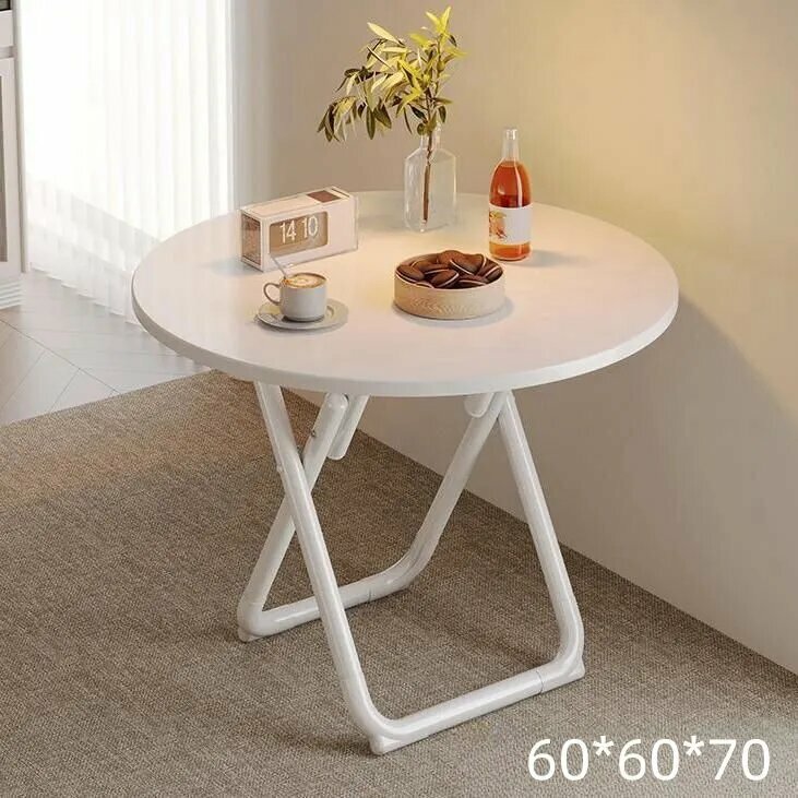 Стол обеденный Z774, МДФ, металл, квадратный, белый, 60 см x 60 см х 70 см