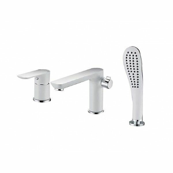 Смеситель на борт ванны Gappo Noar G1MX14CJ8 белый/хром