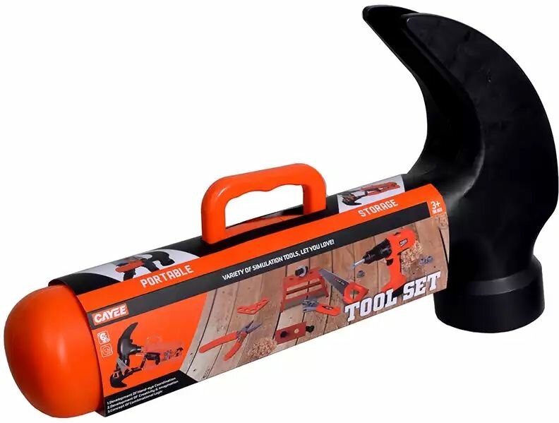 Набор инструментов маленького умельца в кейсе в виде молотка (23 предмета)