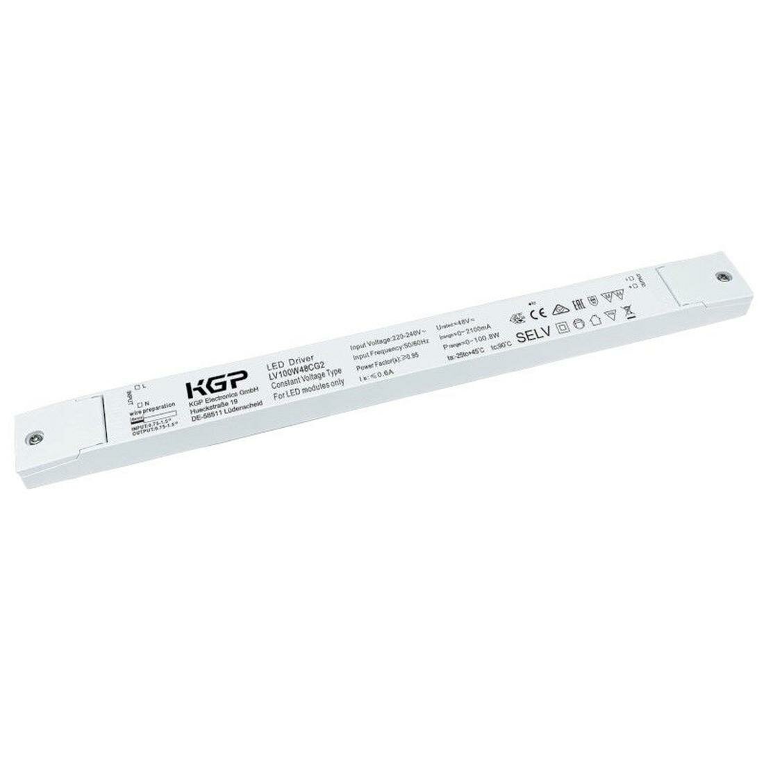 LED-драйвер 250Вт AC-DC KGP LV250W48CG2, пластиковый корпус, степень защиты IP20