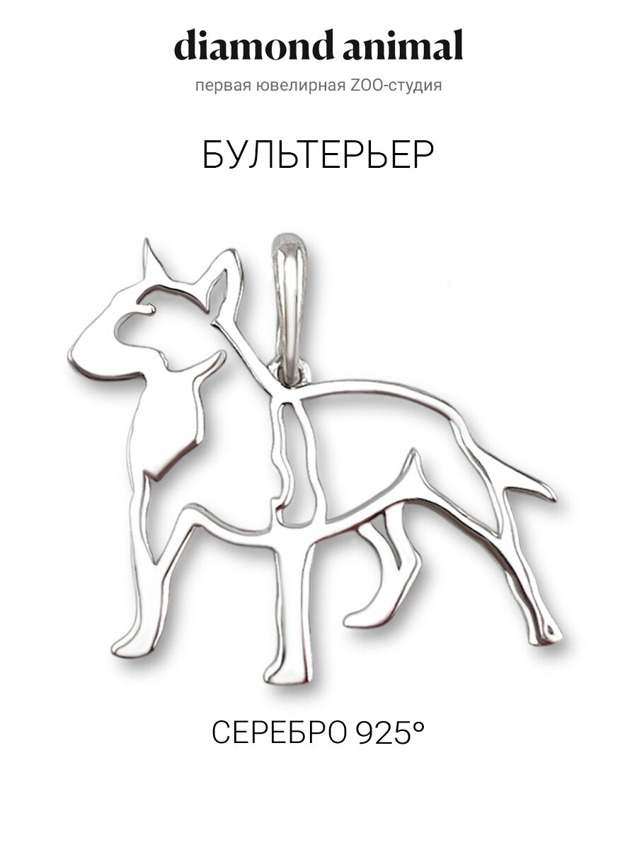 Подвеска, серебро, 925 проба, родирование