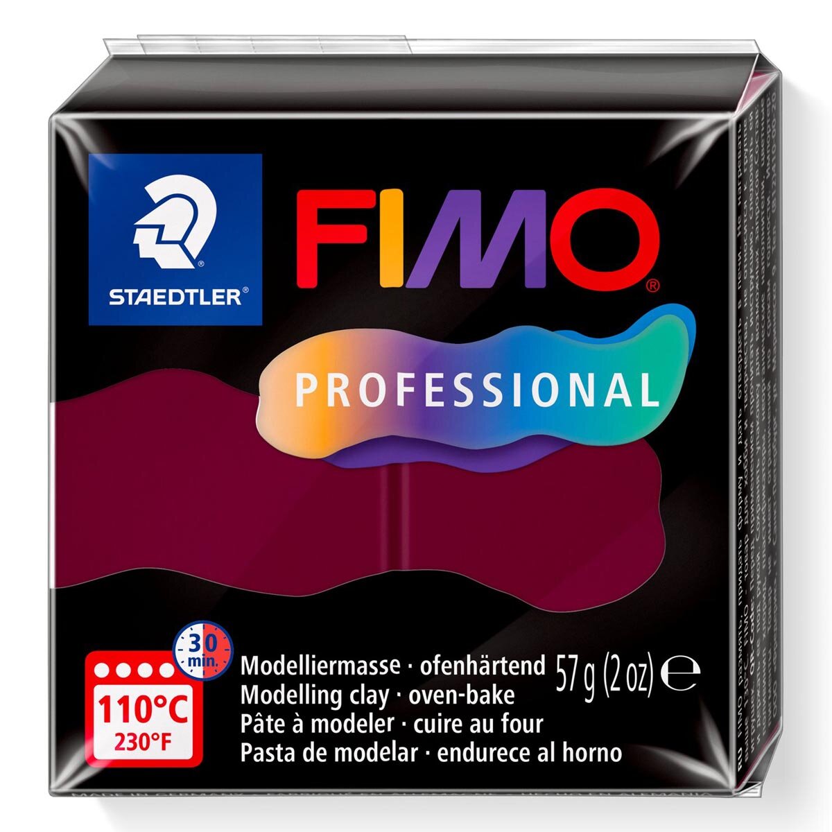 Полимерная глина Fimo Professional 8040-23 бордо (bordeaux) 57 г, цена за 1 шт.