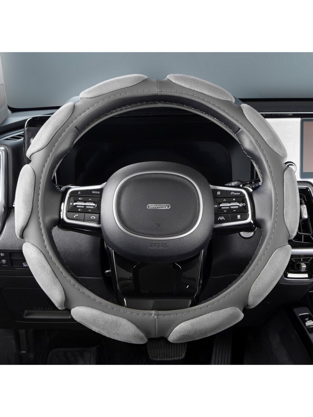 Оплётка руля Skyway Sponge classic Замша серый M