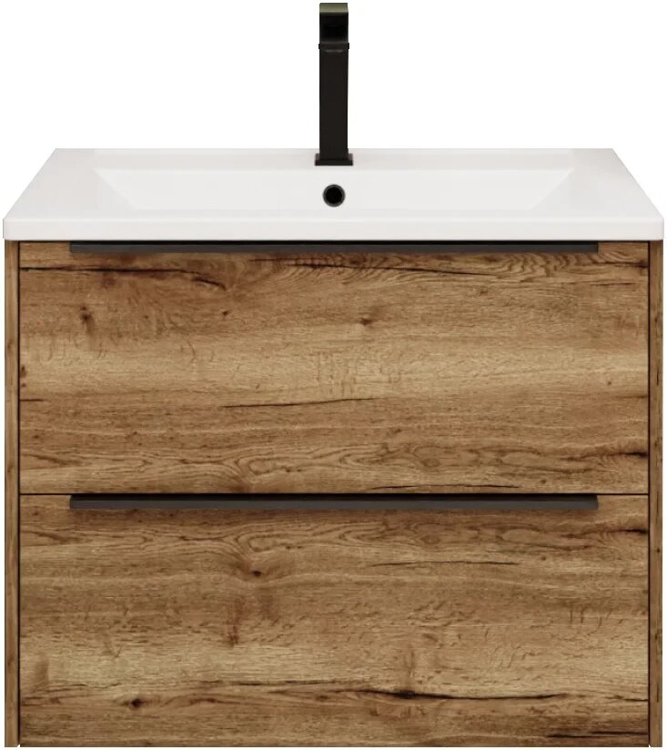 Тумба под раковину La Fenice Tesoro FNC-01-TES-DGT-80-2 78,8 см, подвесная, дуб галифакс