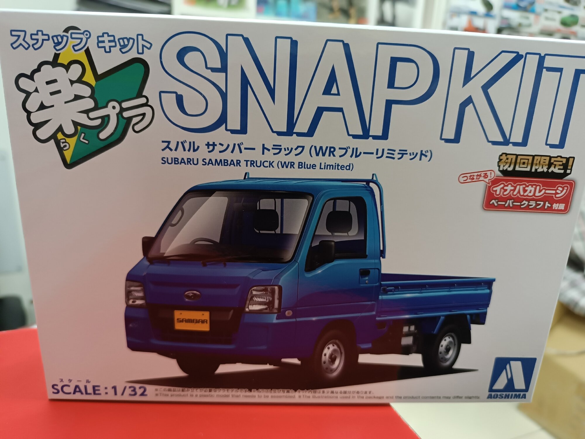 06577 Subaru Sambar Truck (wr blue limited) Сборная модель Aoshima 1:32 сборка без клея