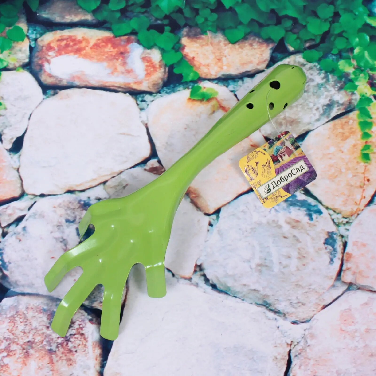 Грабельки «Росток» цельнометаллические, удобные для аэрации почвы, 4 зубца