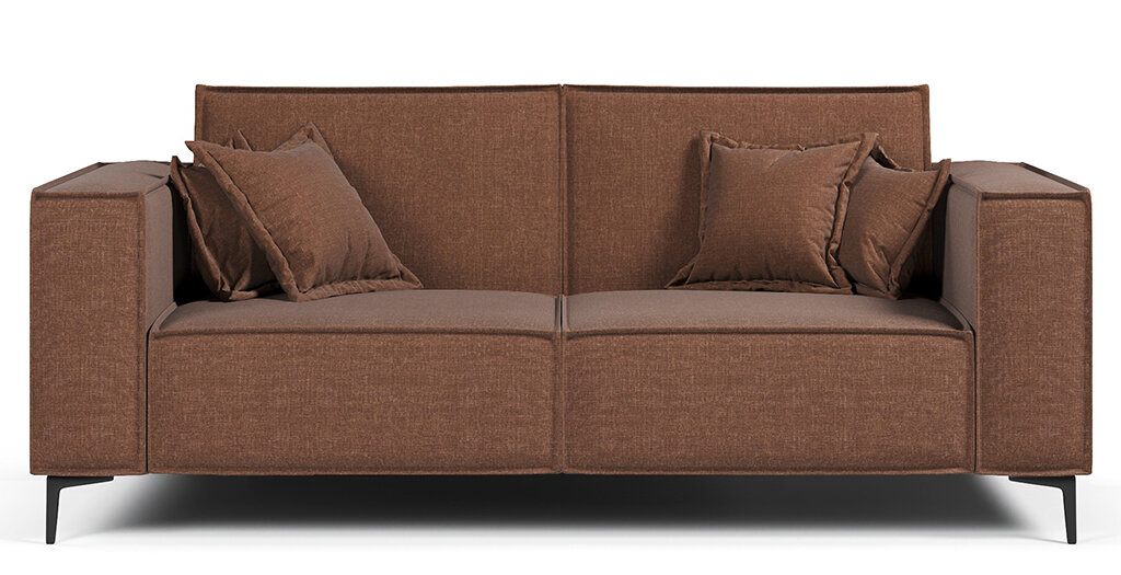 Диван-кровать Авиньон Мини, 180х95х90 см, рогожка Savana Chocolate, механизм Софа, прямой диван раскладной