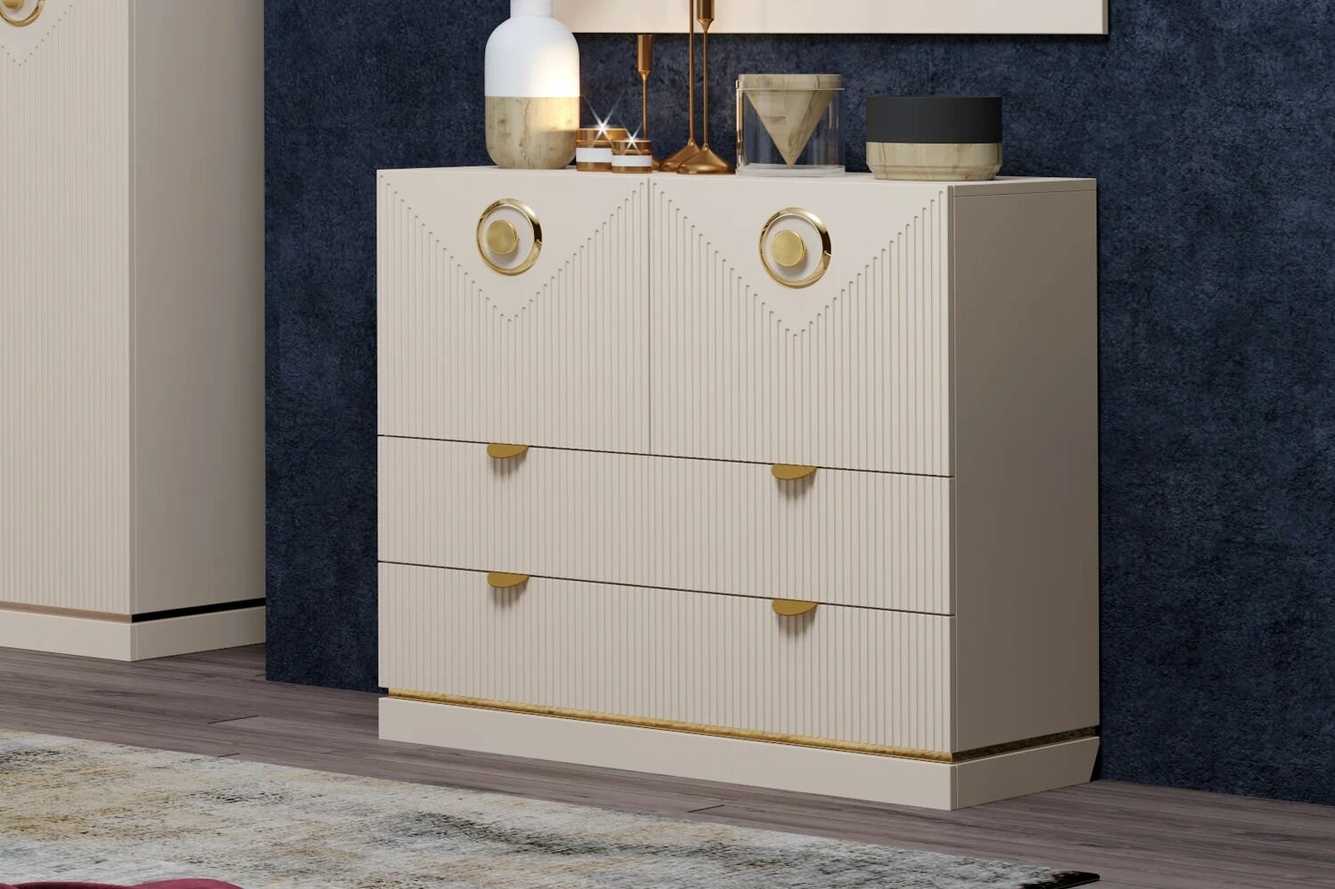 Комод с ящиками Капри 827x900x420, цвет Сатин