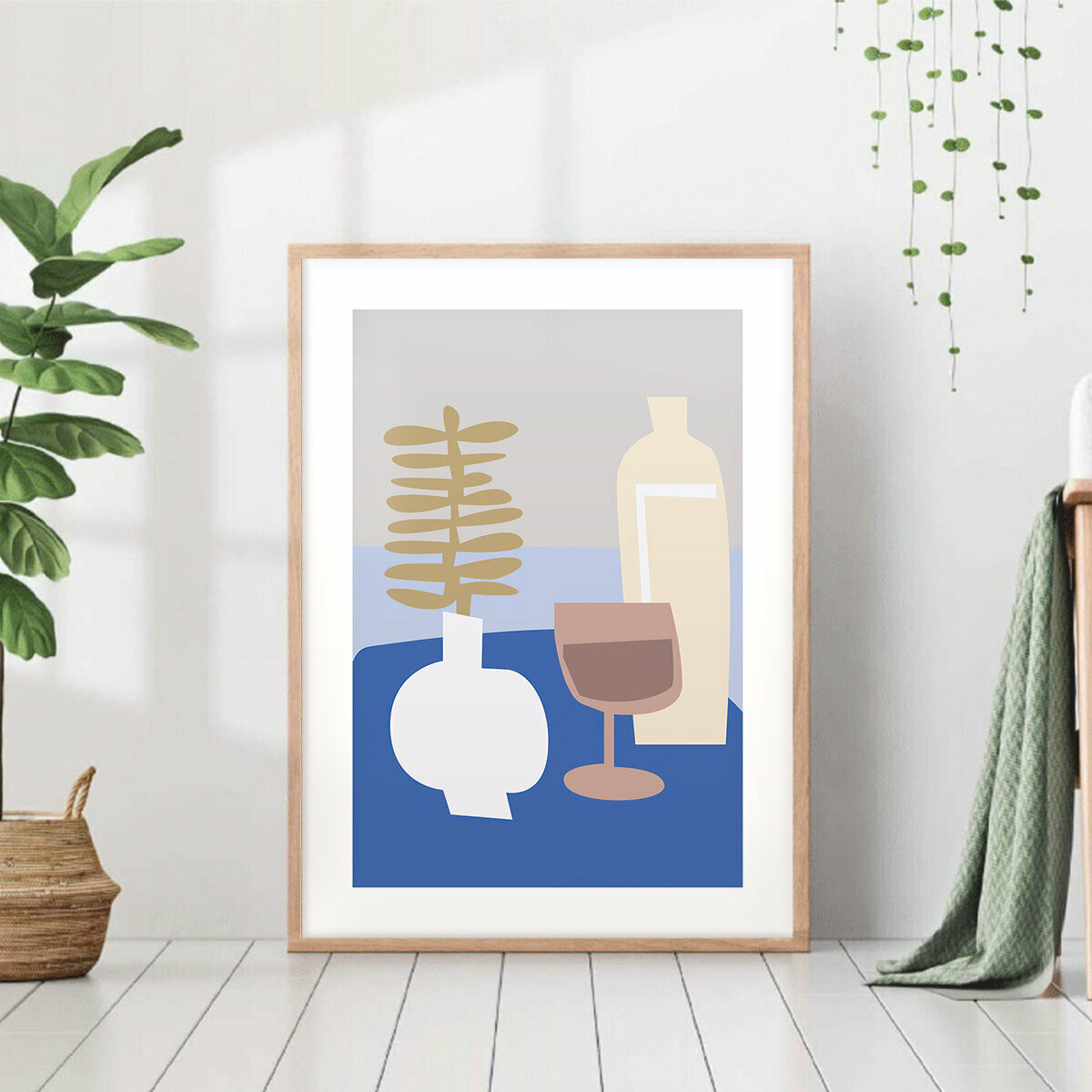 Постер "Абстракция предметы натюрморт" 50x70 без рамки для интерьера на стену