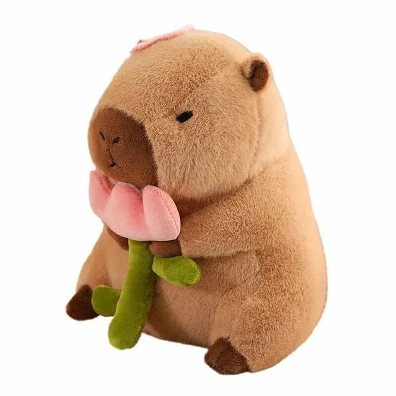 Мягкая игрушка Капибара с цветком / Capybara with Flower YZ
