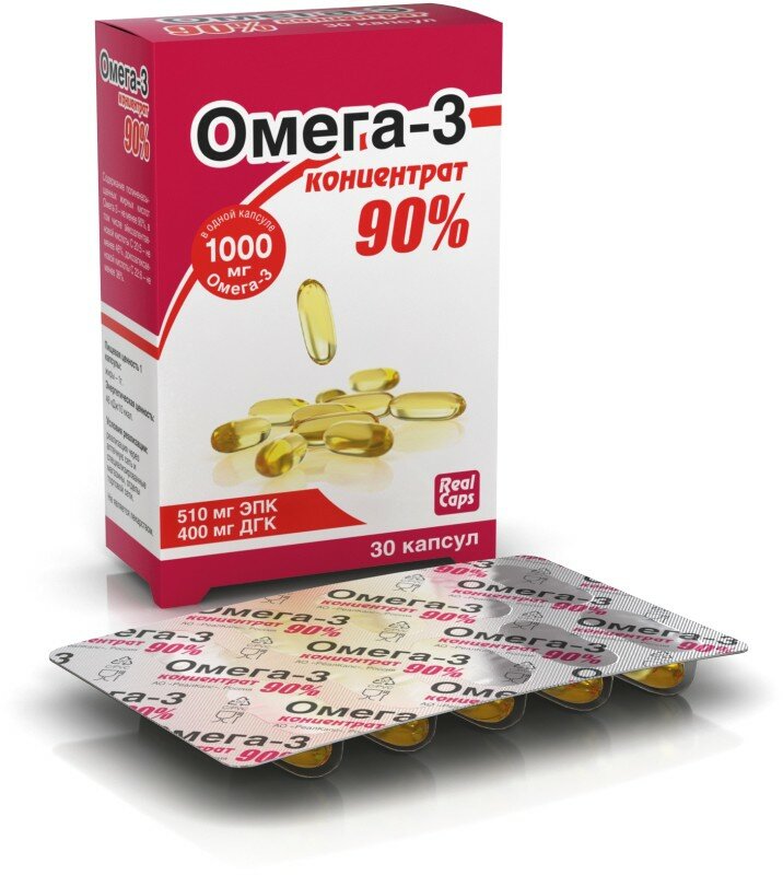 ОМЕГА-3 концентрат 90% капс 1500мг N30 Реалкапс