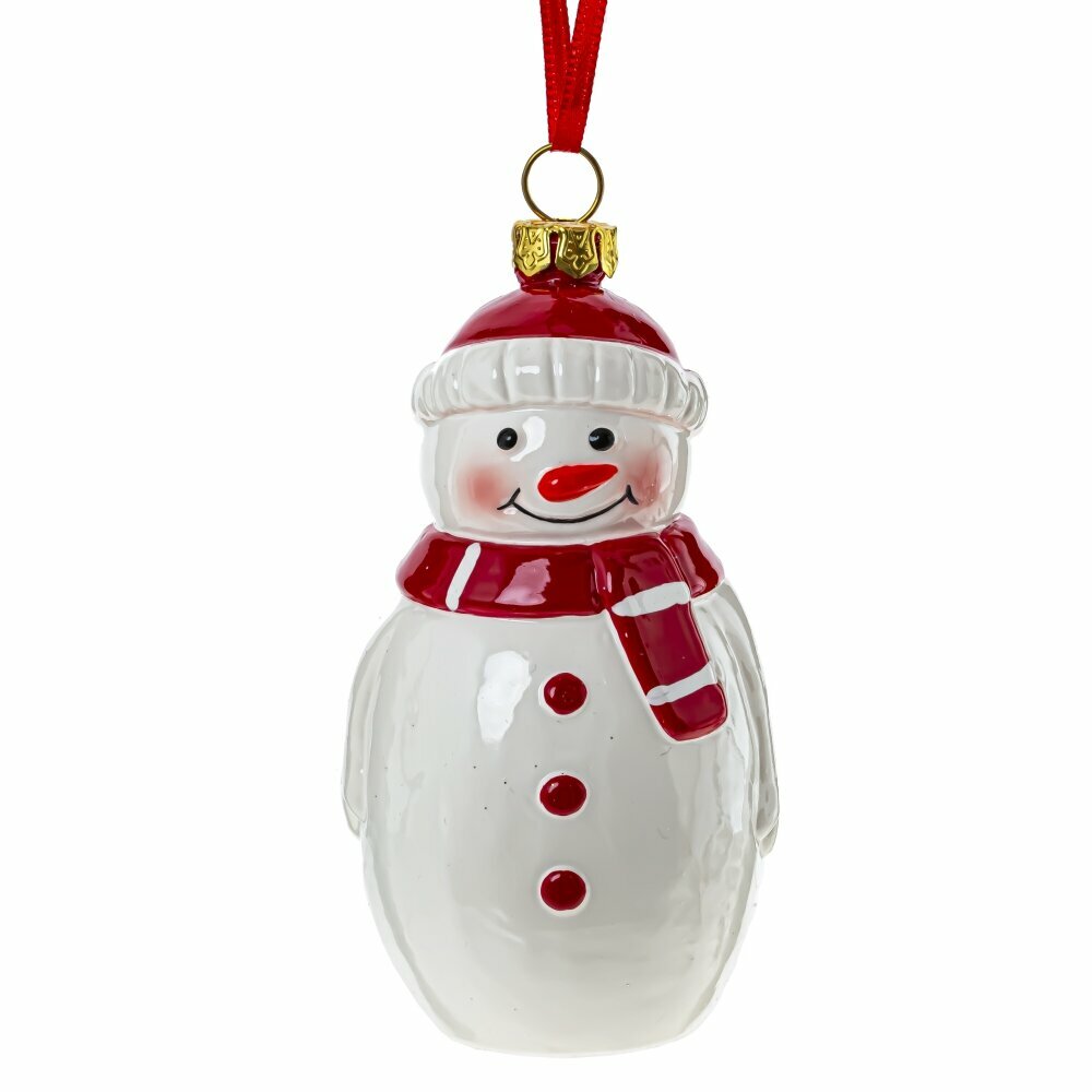 Украшение новогоднее "Снеговик", L5,7 W5,1 H10,3 см