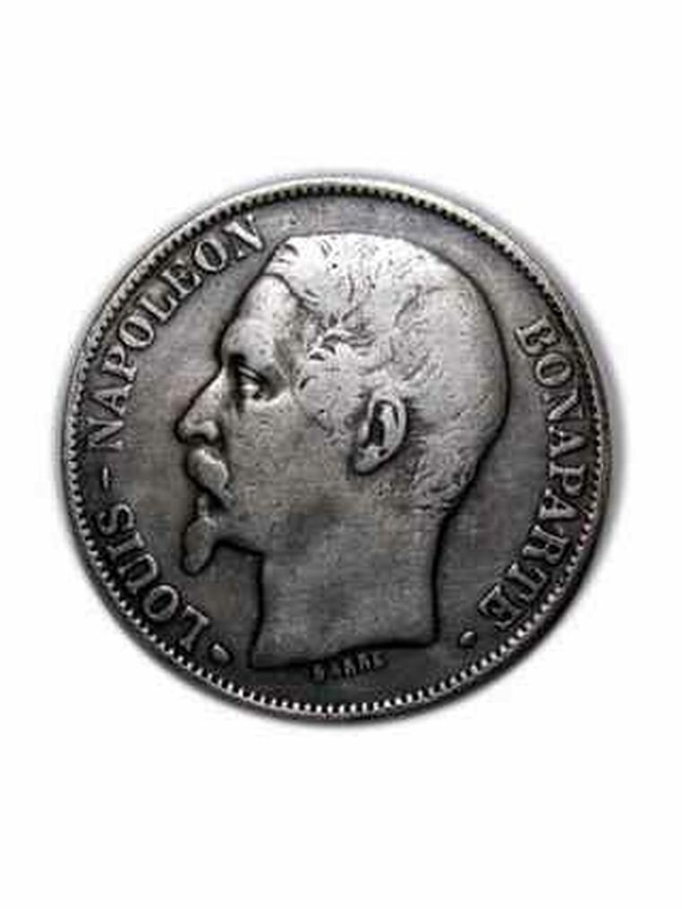 5 франков 1852 года, иностранная монета, сувенирная копия монеты, нумизматика, деньги для коллекции