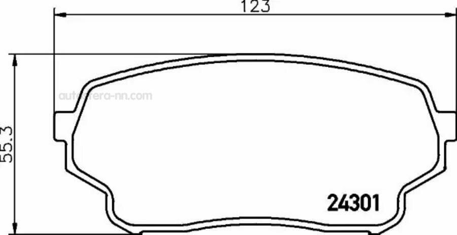 MINTEX MDB2780 24301 16.4mm Торм. колодки пер. Suzuki Grand Vitara 1.9DDiS 05-