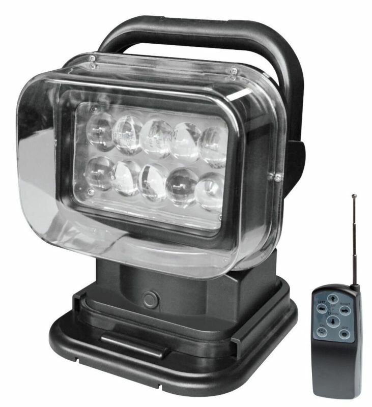 Светодиодный фароискатель 50 Вт черный/ узкий луч / прожектор с ПДУ/ 9-32в