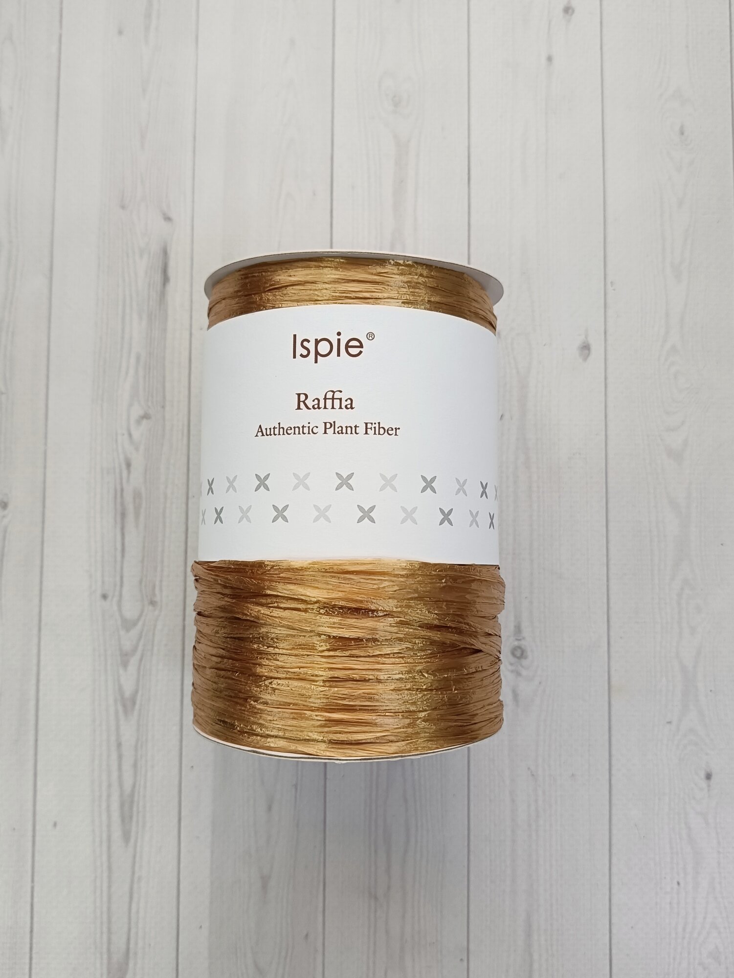 Пряжа Raffia Ispie (Рафия), 100% целлюлоза, Золото (Gold 02) 7501502, 250 м