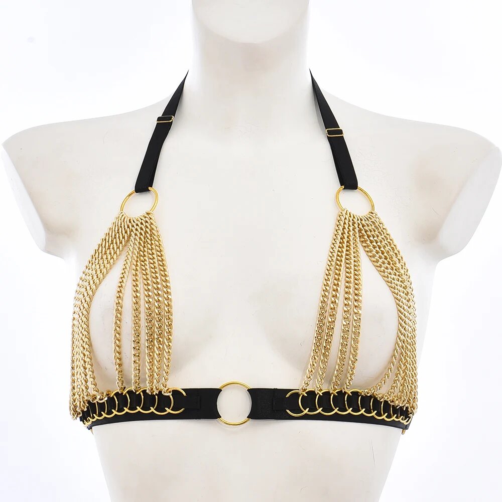 Красный женский сексуальный комплект ремней, женское нижнее белье, фетиш, цепочка для тела, аксессуары, укороченный топ, регулируемая портупея, боди-клетка