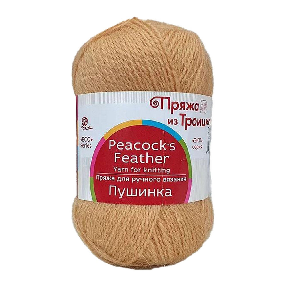 Пряжа для вязания ТКФ Пушинка 074 крокус 50 гр/225 м 50% шерсть, 50% козий пух