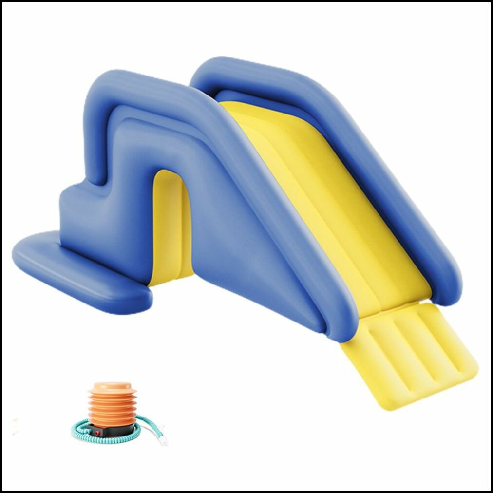 Надувная водная горка с лазильной стенкой, компактный надувной аквапарк для летнего отдыха на улице, развлечение для детей.