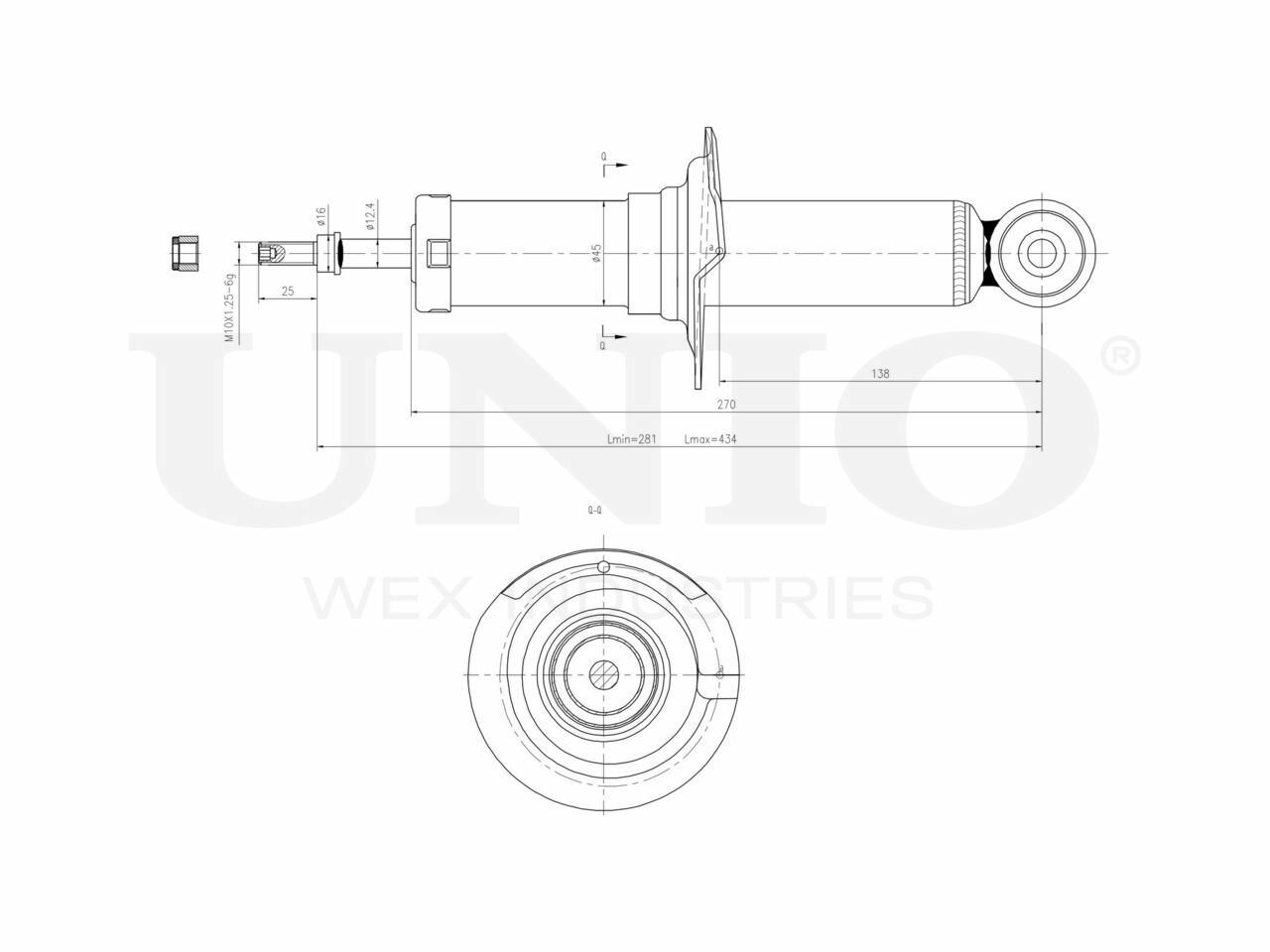 Амортизатор газовый задней подвески, для Субару Импреза (GR, GH, G3, GE, GV) 07- Subaru Impreza 07- артикул SAB-10584 производителя UNIO