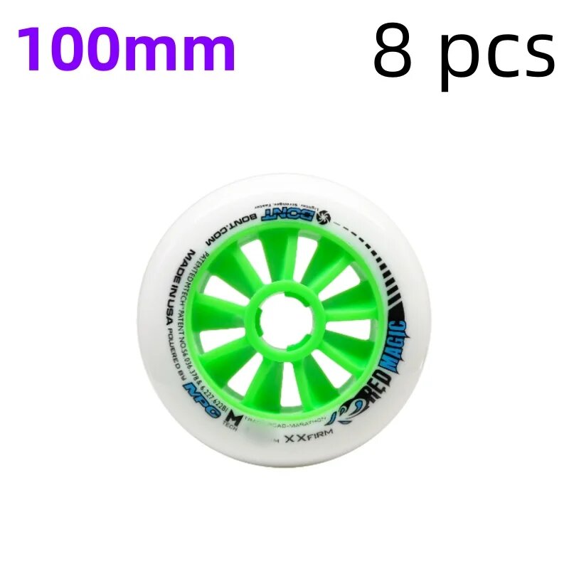Super Worth MPC XXFirm Скоростные колеса для роликовых коньков 6/8 шт. Зеленый, 8 green white 100mm