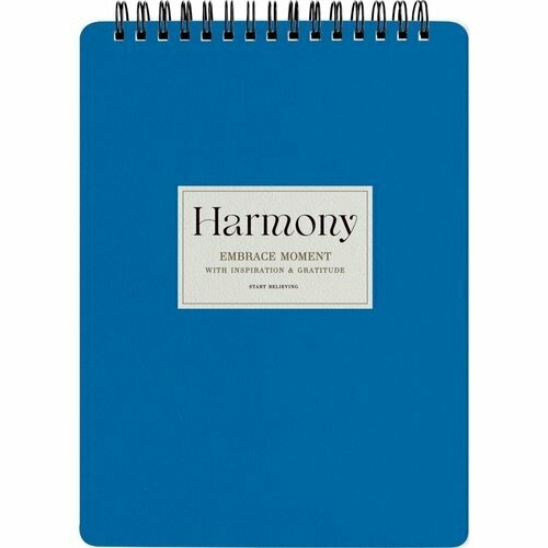 Блокнот Be Smart Harmony, 156 х 207 мм, 80 листов, клетка, мягкий переплет, спираль, синяя рамка