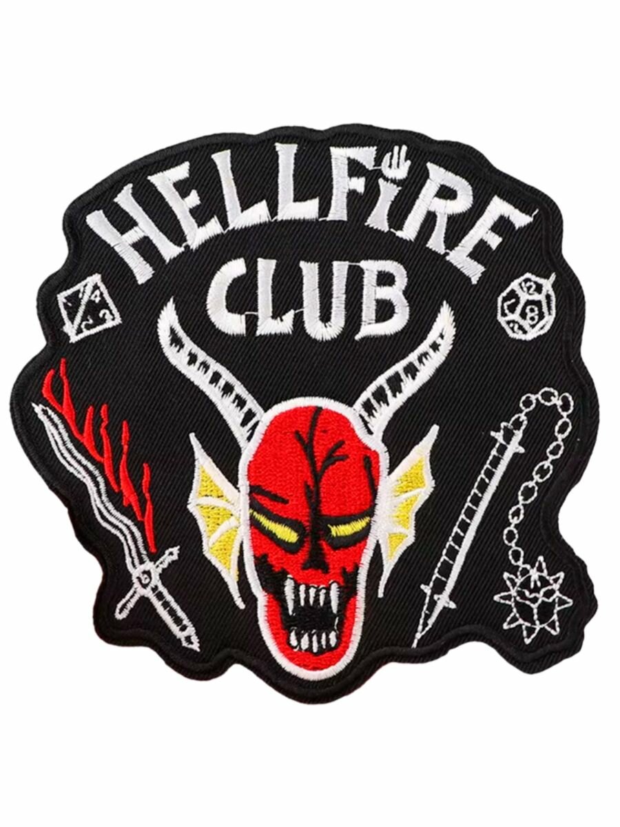 Нашивка термоаппликация Hellfire Club Клуб Адского огня из сериала Очень странные дела