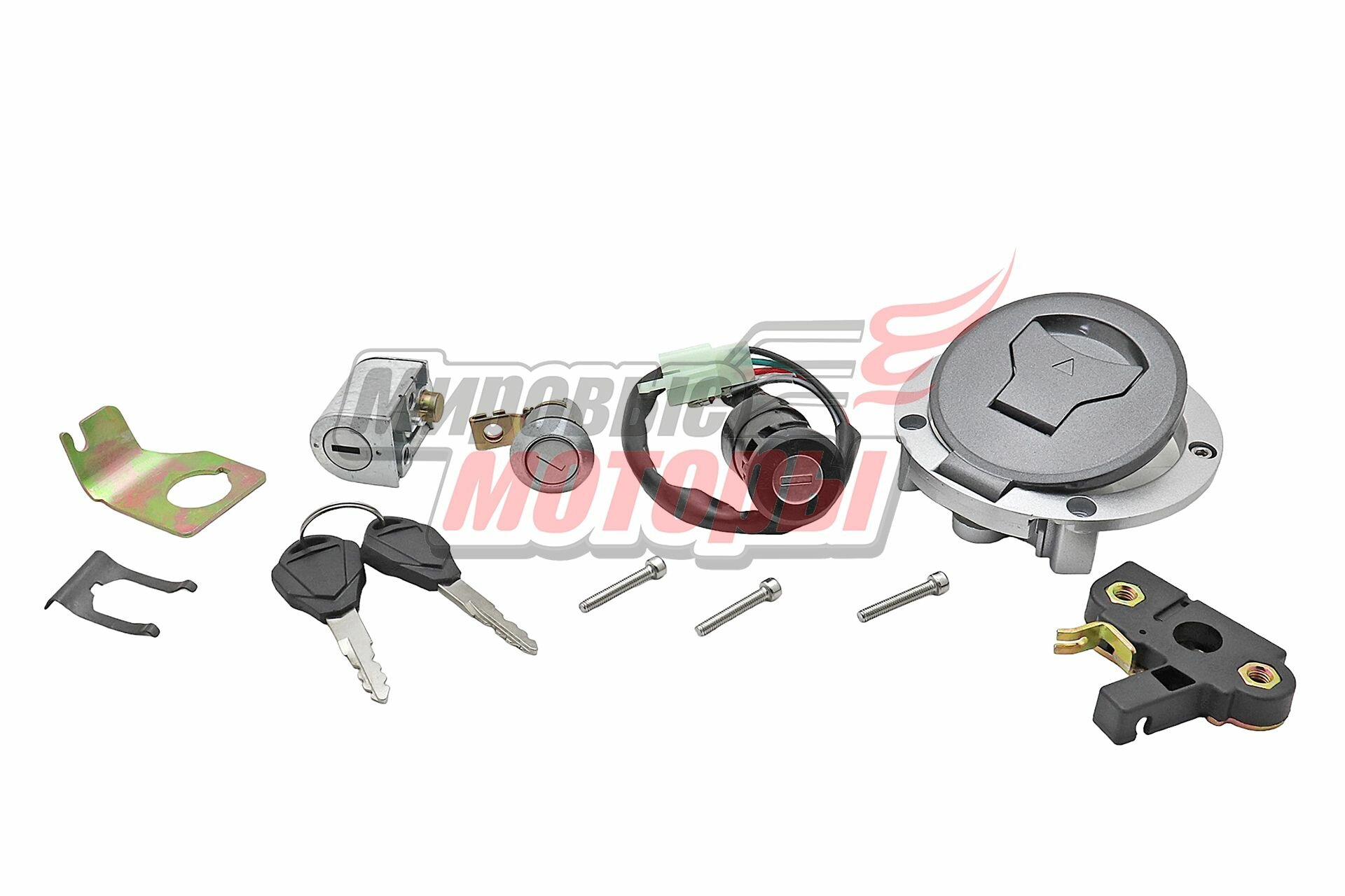 Комплект замков Alpha SA Max (замок зажигания, замок седла) + крышка бензобака