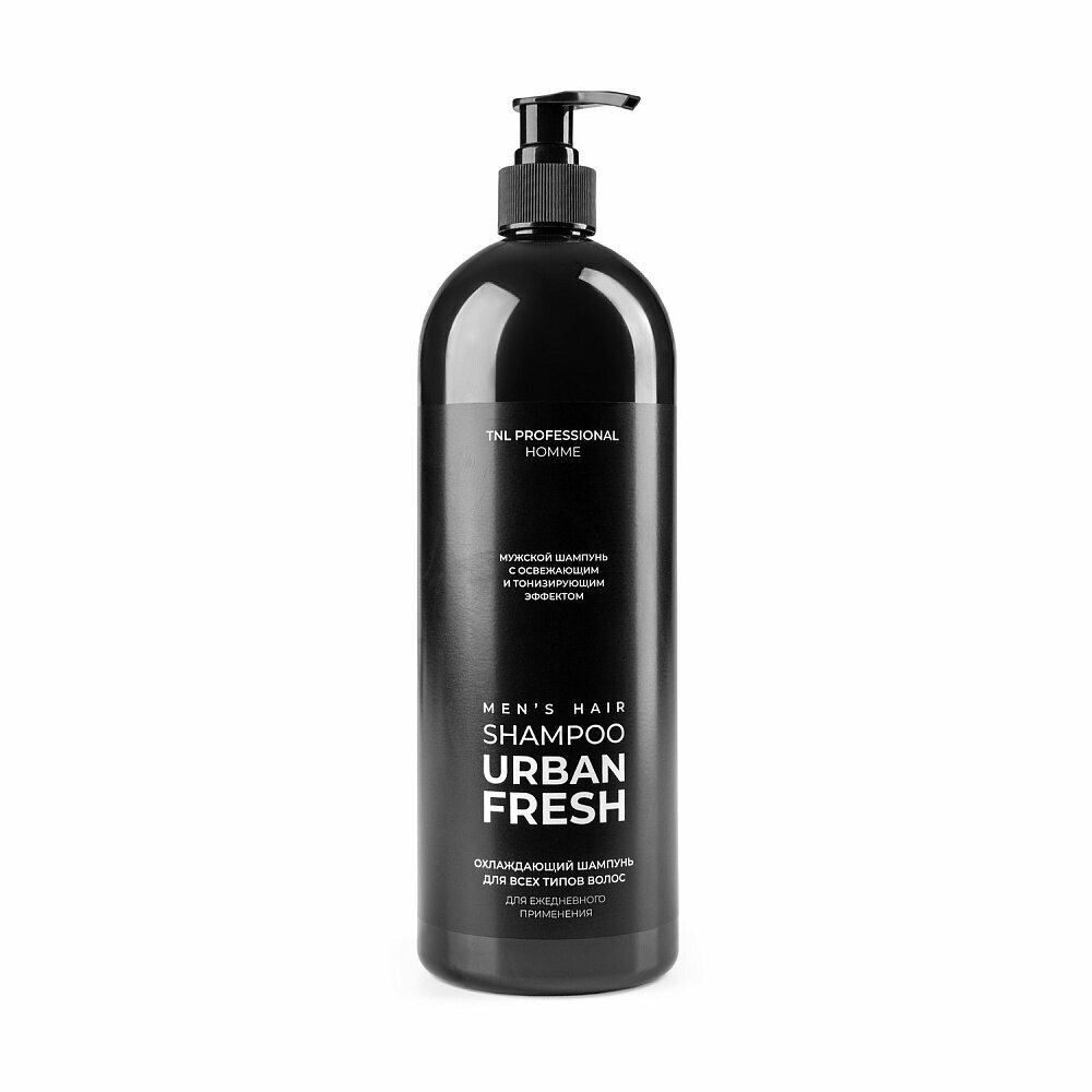 Мужской шампунь TNL Professional Urban Fresh охлаждающий с ментолом, 1000 мл