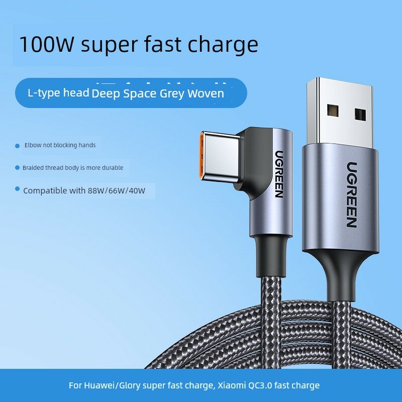 Кабель Type-C USB 1 м для Xiaomi 9 с поддержкой быстрой зарядки 6A, совместимость 100Вт/88Вт/66Вт