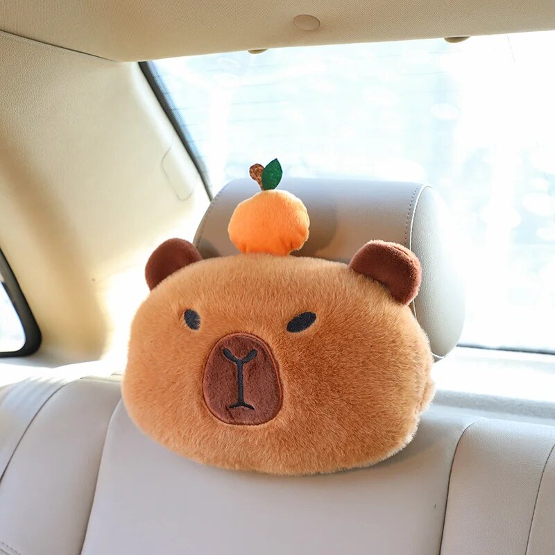 Кукла Car pillow Capybara E－STRONG 33x22 см, плюшевая, для детей от 3 лет, 1шт