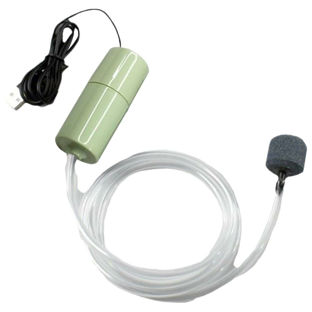 Портативный мини-USB аквариумная рыбка для резервуара, кислородный воздушный насос, гидропонный компрессор, аэратор с камнем, силиконом