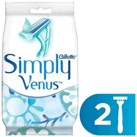 Бритвы одноразовые для женщин Gillette Venus Simply 2 лезвия, 2 шт