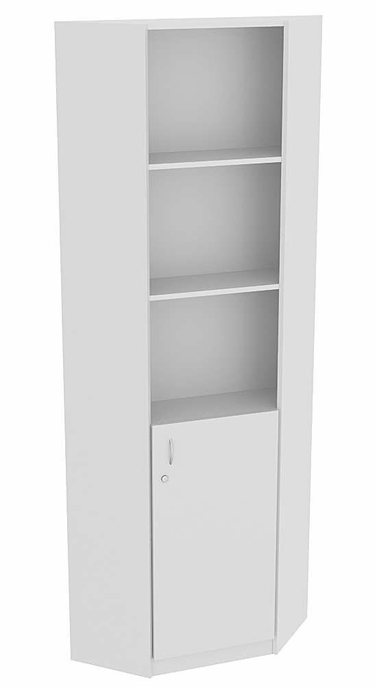 Стеллаж угловой из ДСП серии Эконом №5 с дверкой 810 мм, Серый