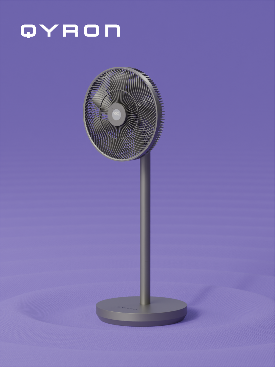 Беспроводной вентилятор напольный QYRON FS904 Wi-Fi 24 Вт до 30 часов без подзарядки