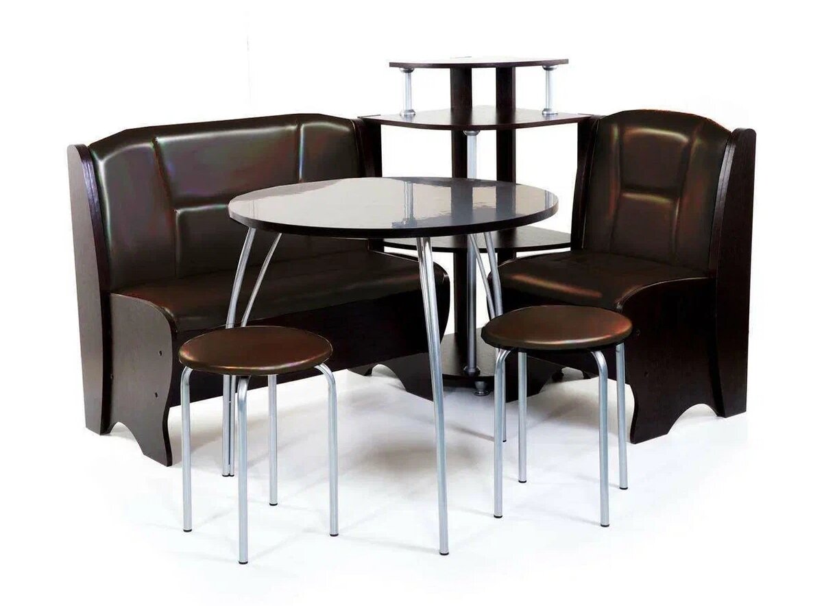 Кухонный уголок Betel лотос Набор однотон венге, Б. умбер, Серебро