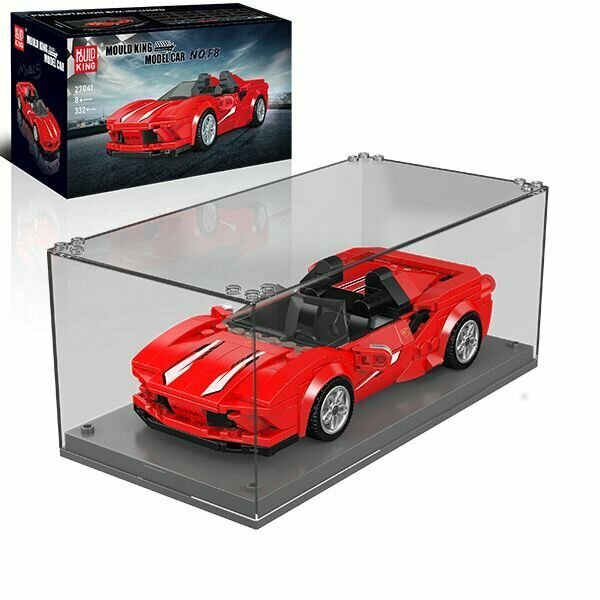 Конструктор Mould King 27041 MOC Технологическая модель суперкара F8, 332 деталей, серии Спид Чемпионс, Детские игрушки, Коллекционные игрушки
