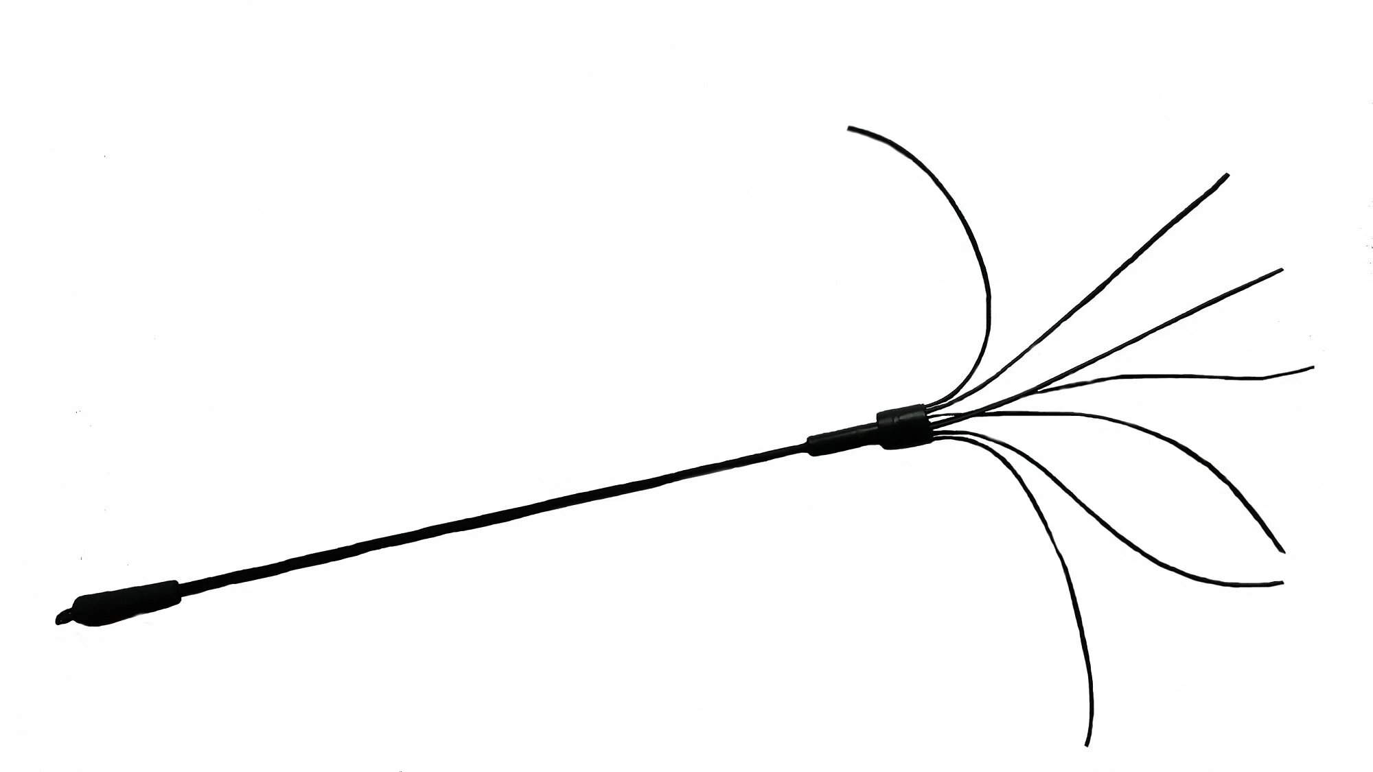 Стек латексный, 7 хвост, гибкий, черного цвета, длина 51 см.