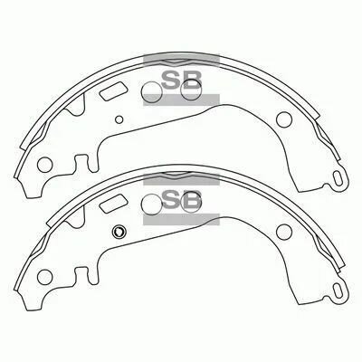 Колодки тормозные барабанные задние HI-Q SA169